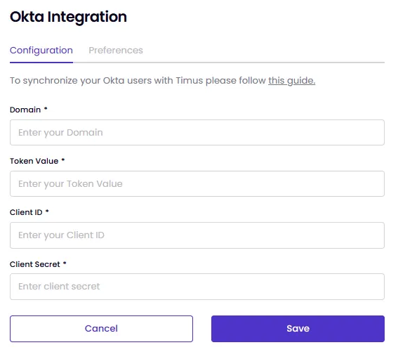 Integrations – Timus Networks